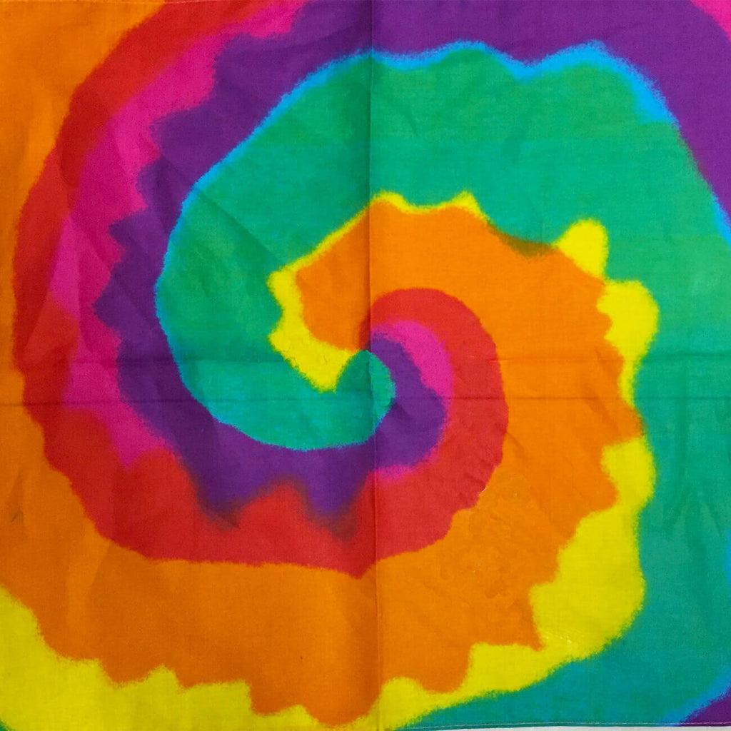 12 Pack Tie Dye Rainbow Bandanas Cotton Colorful Paisley Bandanas Head ...