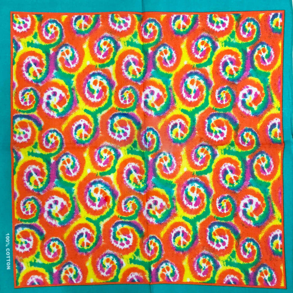 12 Pack Tie Dye Rainbow Bandanas Cotton Colorful Paisley Bandanas Head ...